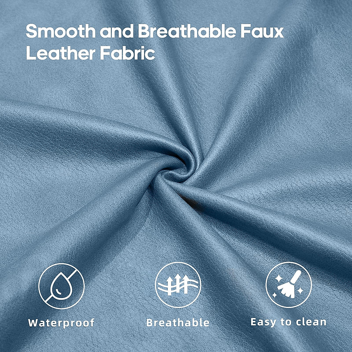 LLappuil Modular Sectional Sofa, Convertible U Shaped Couch with Storage, Faux Leather Fabric Waterproof Sectional Couch for Living Room, 111.8" Width, 6 Seat Modular Sofa, Navy Blue