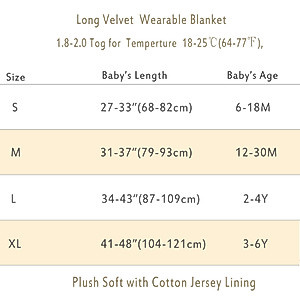 NATUZ Baby Wearable Blanket Long Sleeve Tog 2. Toddler Sleeping Sack With Arms 3-6T Long Flannel Velour Child Large XL Sleeping Bag Warm Soft Sleeper Grey Unisex