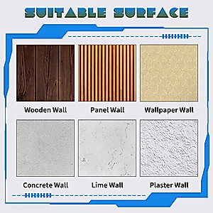 40 PCS Picture Hangers, Hoedia Concrete/Stucco/Hard Wall Hooks for Hanging Picture, Tapestry, Clocks and More-Heavy Duty&No Damage or Drilling