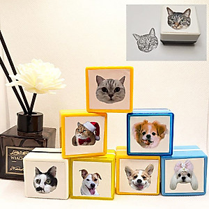 Custom Made Pet Portrait Stamp，Custom Pet Stamp Self Inking，pet Stamp，Custom Stamps，Custom Ink Stamp， Personalized Pet Stamp Personalized Pet Stamp,pet Face Stamps