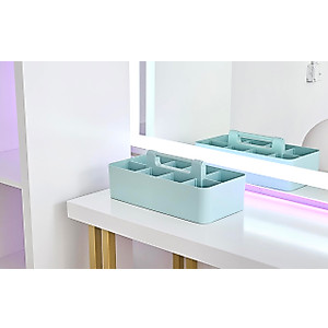 Enjoy Organizer -Large Portable Caddy, DIY Dividers, 8 Compartments, Office Supplies Organizer, Simple, Portable Basket with Handle Storage Organizer Modern,Endless Multi Use -Made in USA