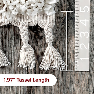 nuLOOM Neva Solid 2x12 Runner Shag Rug for Living Room Bedroom Dining Room Nursery Entryway Hallway, Ivory