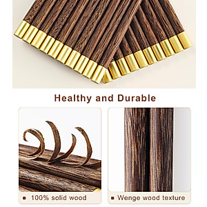 LOROTOCO 100 Pairs Wooden Chopsticks | Reusable | Dishwasher Safe | Bulk | Chinese- （9.84in）