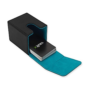 Vault X Premium Exo-Tec Trading Card Deck Box - Large Size for 80+ Sleeved Cards - PVC Free Card Holder for TCG (Electric Blue)