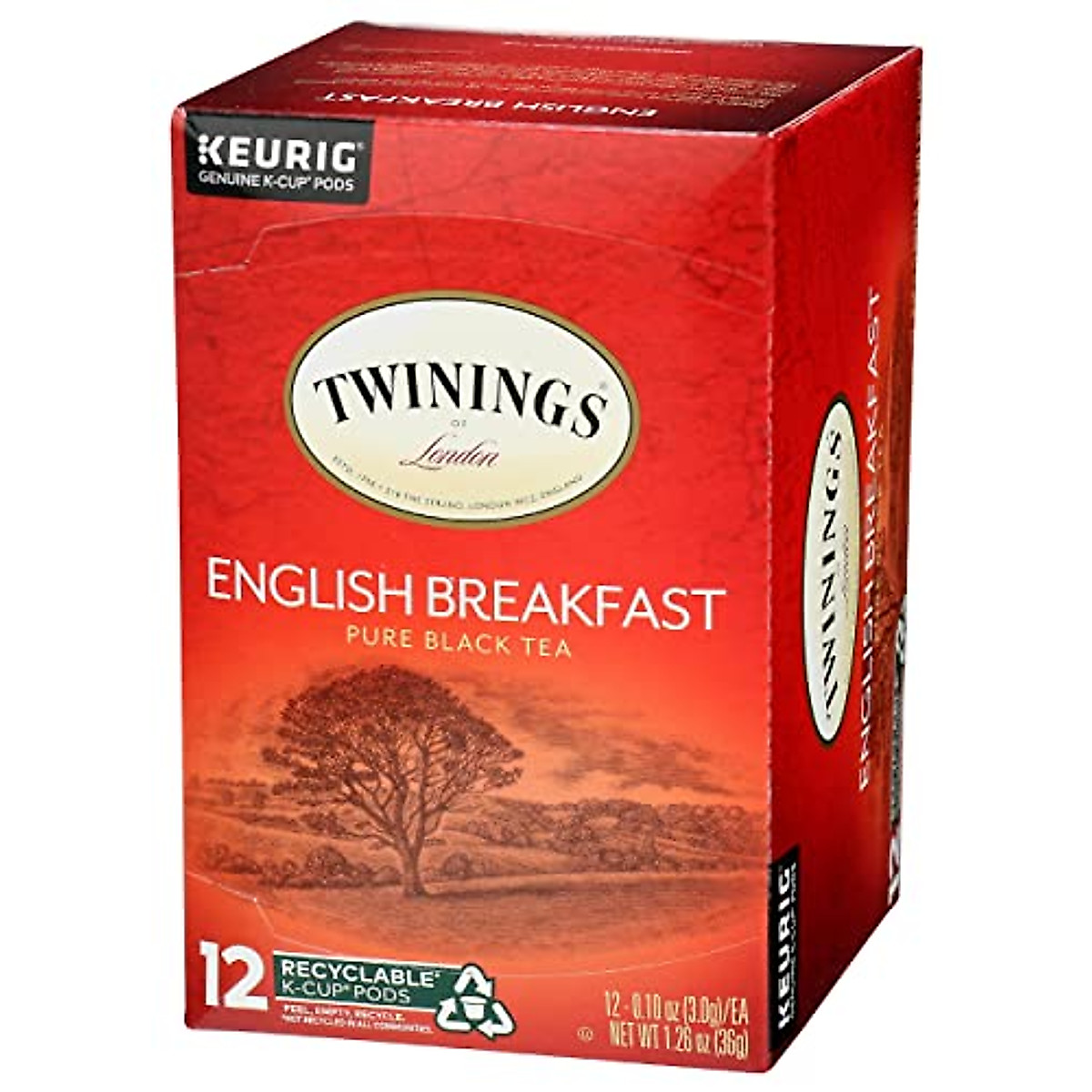 Twinings Tea English Breakfast Tea K-Cups, 12 ct