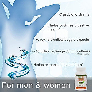 Lane Innovative - Kefiran, Vegetable Capsules, Kefir Nutrient + 50 Billion Active Probiotic Cultures, Supports Optimal Digestive Health (60 Servings) | 2-Pack