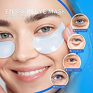Enaskin Naturals Under Eye Patches for Dark Circles: 30 Pairs Retinol Collagen Eye Gels Mask - Reduce Wrinkles Puffy & Bags - Skin Treatment Pads - Anti Aging Moisturizer For Women (Blue)