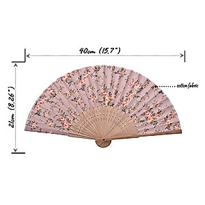 Folding Hand Fan Transparent Hand Fans Chiffon with Beautiful Fabric For Party Wedding Gift Chiffon