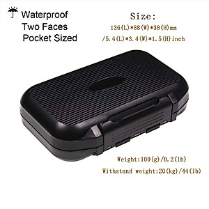 ORIONE Waterproof Portable Fly Fishing Box Easy Grip Foam Jig,Fly Fishing Case,Large Capacity and Pocket Sized，Fly Boxes for Fly Fishing and Trout，Ice Fishing Tackle Boxs for Fly Iures