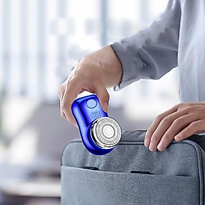 Electric Shaver for Men, Pocket Size Mini Portable Shaver Wet and Dry, USB Rechargeable Electric Shaver for Male, Charging Easy Suitable for Home, Car, Travel (Dark Blue)