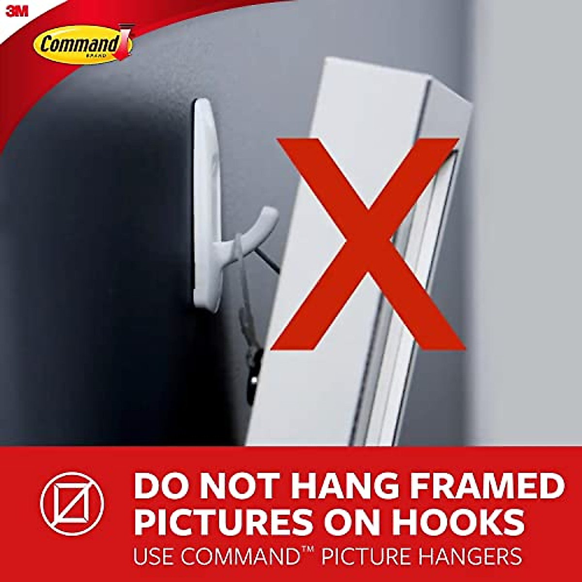 3M Command Clear Hooks and Strips, Plastic, Medium, 50 Hooks with Adhesive Strips per Carton (MMM17091CLRCABP)