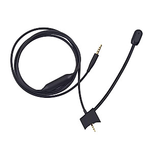 Koffmon QC45 Gaming Mic, Headphones Replacement Boom Microphone Audio Cable Volume Control with Mute Switch for PC, Laptop, PS4, PS5, Xbox One Controller