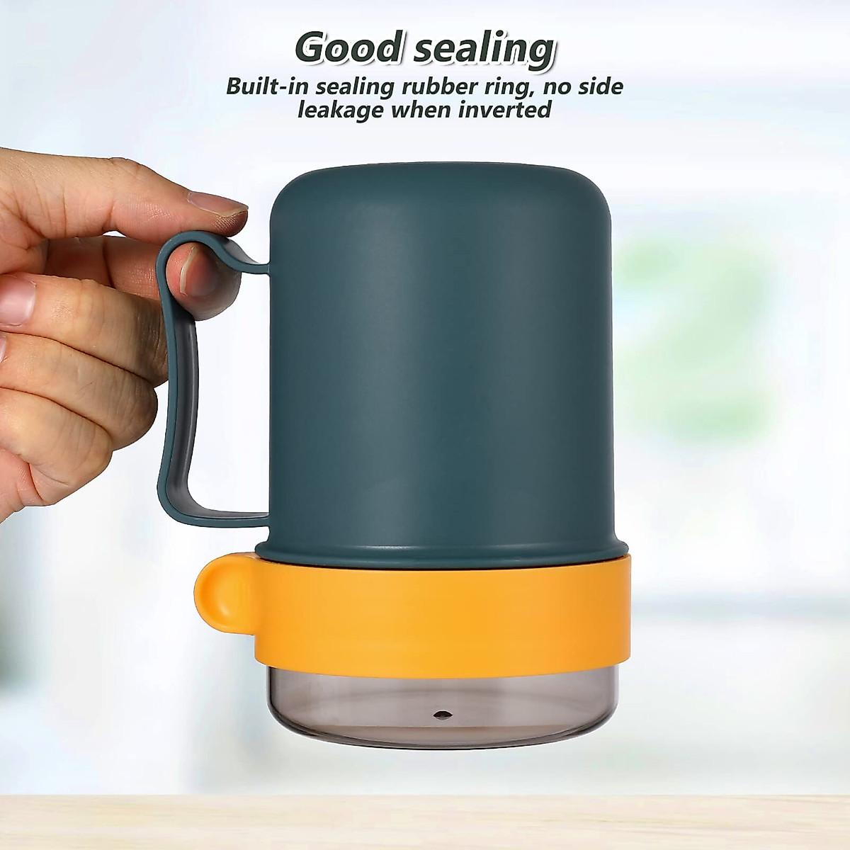 Cabilock Microwave Soup Mug with Lid and Scoop Portable Breakfast Cup Container Porridge Lunch Box with Spoon