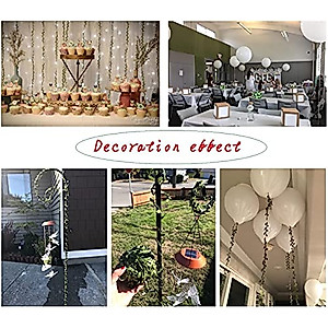 Hecaty 66 ft Large Leaf Ribbon, Artificial Eucalyptus Garland Rattan Leaf String, Decorative Jungle Plant Green, Suitable for Baby Shower Home Wedding Party Balloon Garland DIY Craft