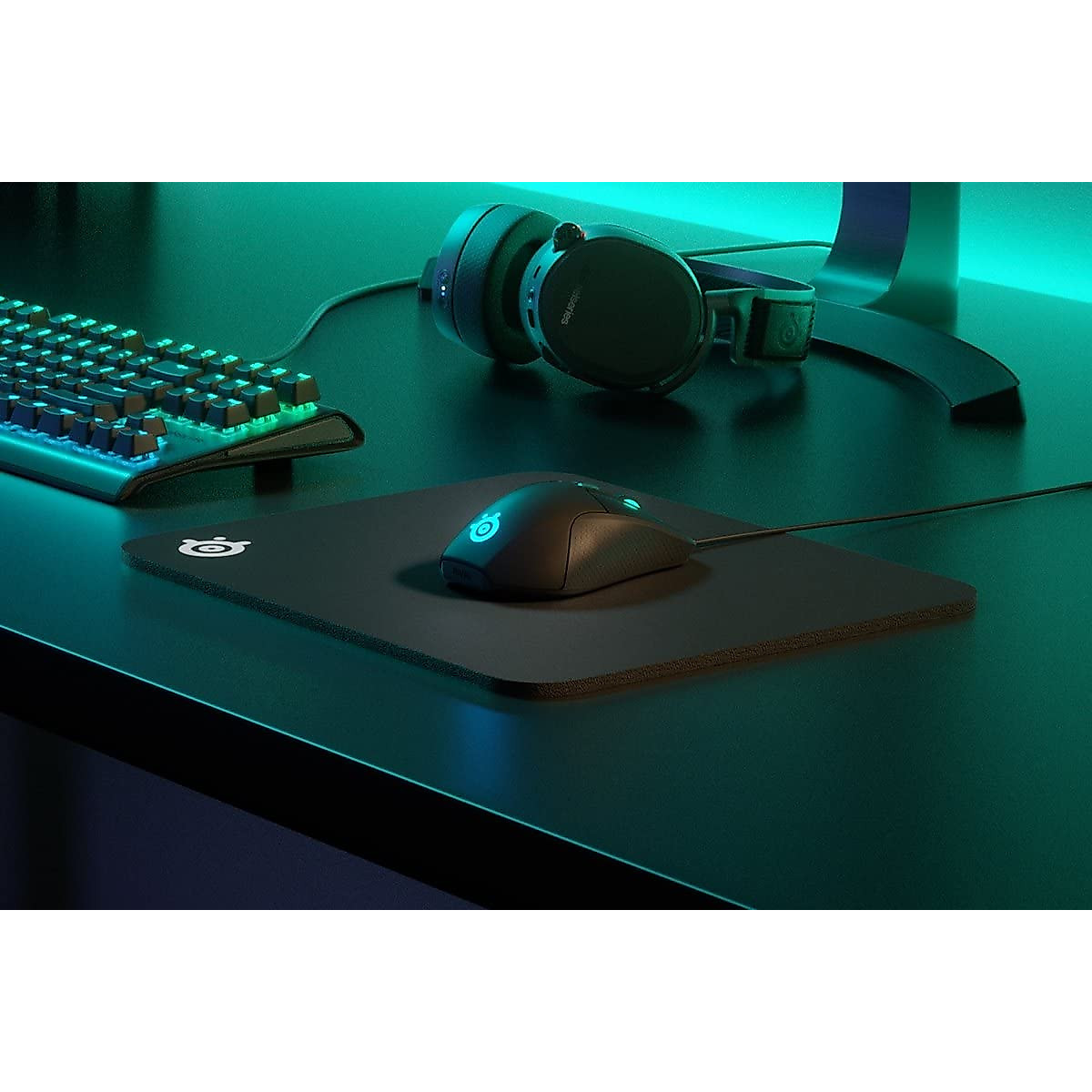 SteelSeries QcK Heavy - Cloth Gaming Mouse Pad - Extra Thick Non-Slip Rubber Pad - Exclusive Microfiber Surface - Size M PC