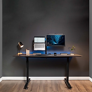 VIVO Black Fully Adjustable 13 to 32 inch Single Computer Monitor and Laptop Desk Mount Combo, Stand with Grommet Option, Fits up to 17 inch Laptops (STAND-V002C)