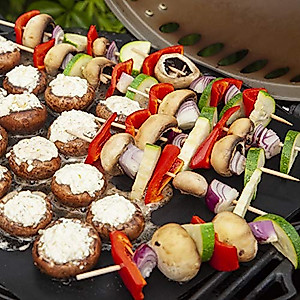 LIVAIA Wooden BBQ Skewers: 120 x Premium Bamboo Barbecue Skewers and Kebab Skewers Wood Extra Long - Wooden Skewers for Crafts - Round Wooden Skewers - Wooden Stick 11.4in - Bamboo Grill Skewers