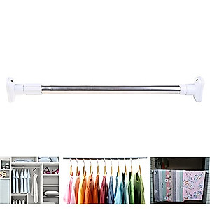 Extendable Telescopic Rods Shower Curtain Poles Clothes Wardrobe Rack Curtain Rods For Windows 66 To 144