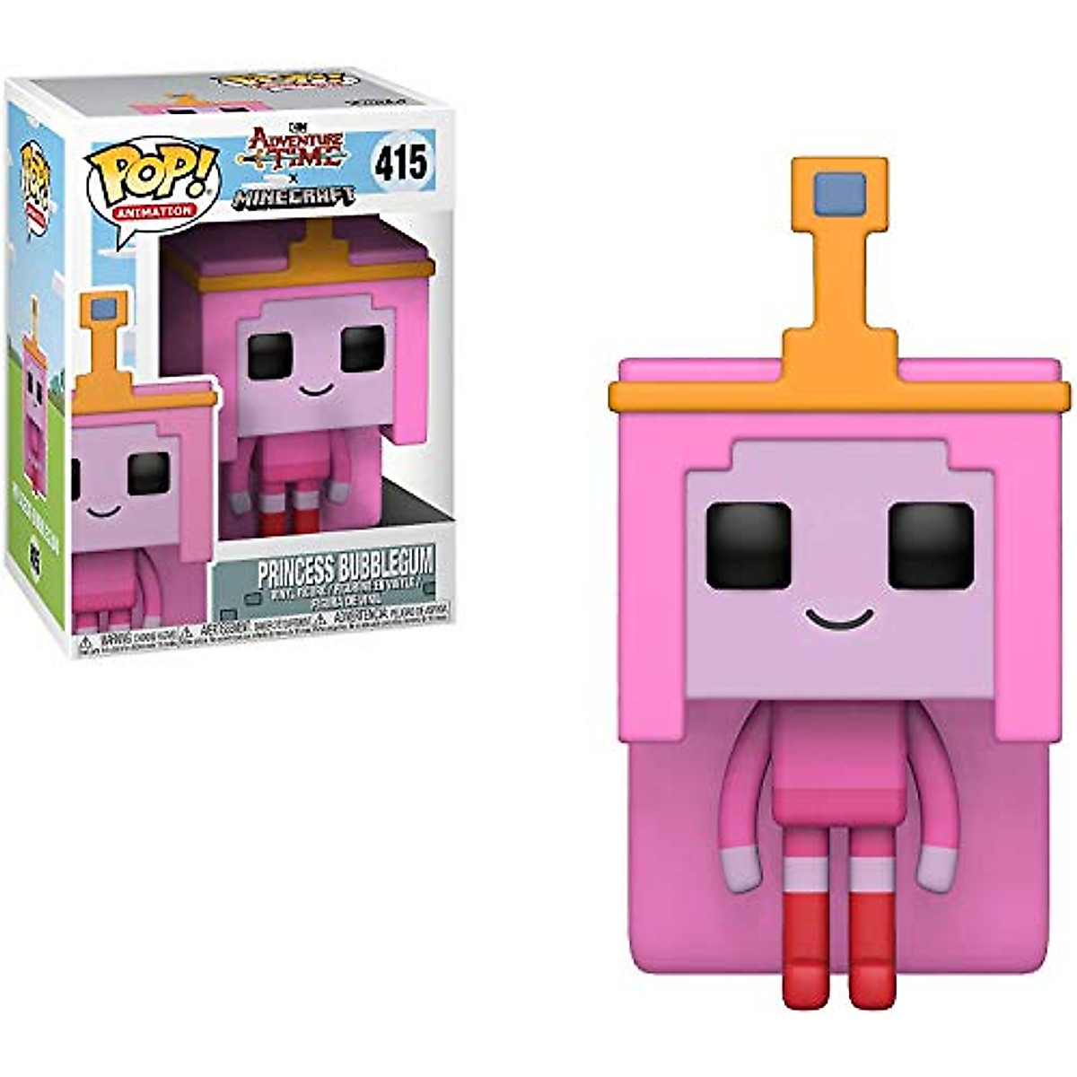 Funko Pop Television: Adventure Time - Minecraft Princess Bubblegum Collectible Figure, Multicolor