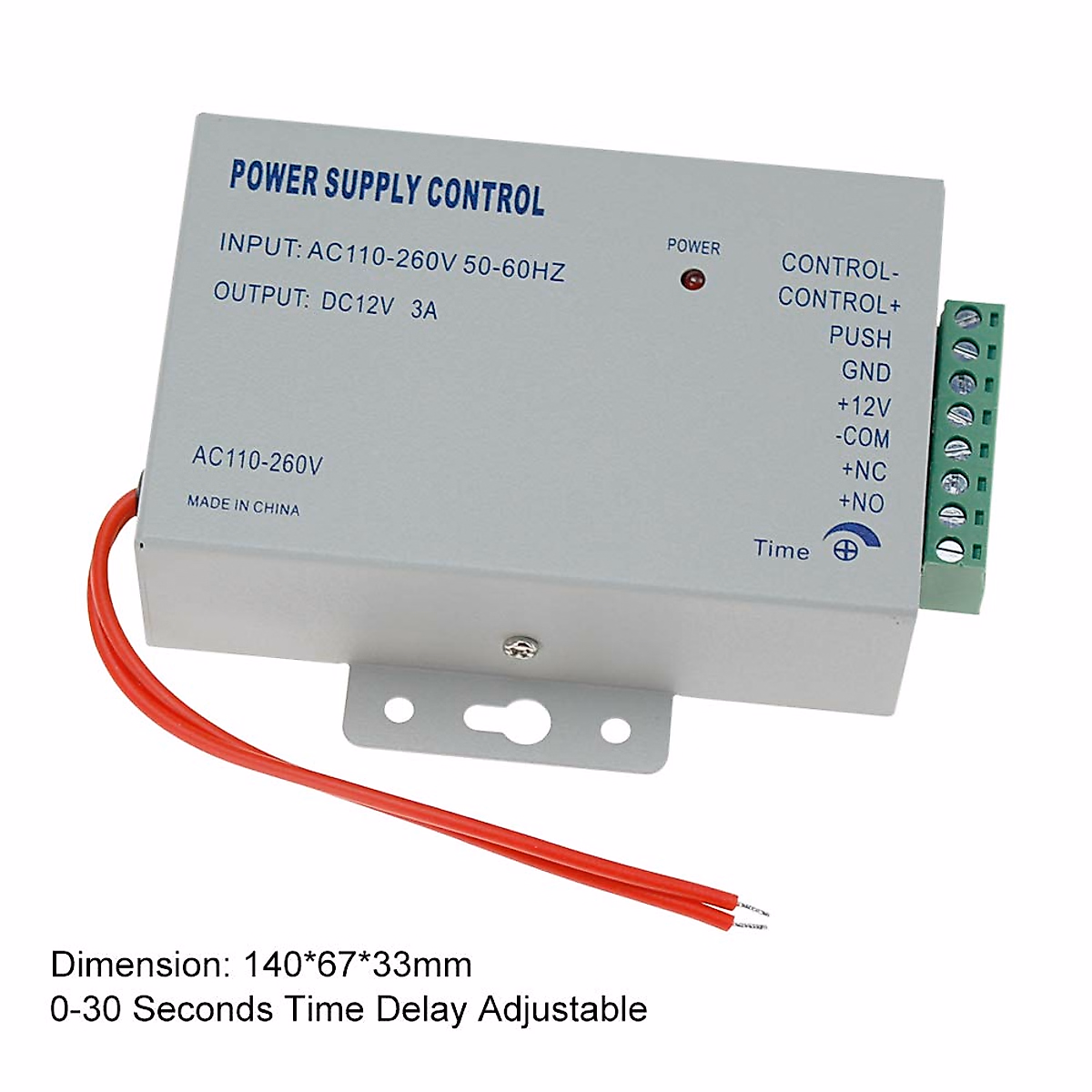 HFeng RFID Access Control System Kit Outdoor IP68 Waterproof Access Control Keypad + NC Fail Safe Electric Strike Locks + DC12V Power Supply + 10pcs 125KHz EM4100 Keyfobs Cards