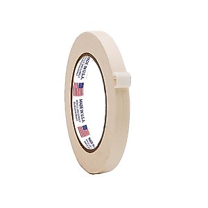 WOD MT5 Utility Grade Masking Tape, 1/2 inch x 60 yds. for Home or Office air-Dry Painting, Labeling, & Packing. Leaves no Residue