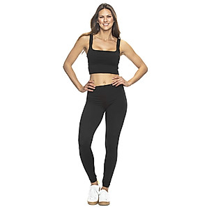 Felina Velvety Super Soft Lightweight Leggings (Black, Medium) - Yoga Pants, Workout Clothes, Breathable Leggings - Soft Stretch Women Pants