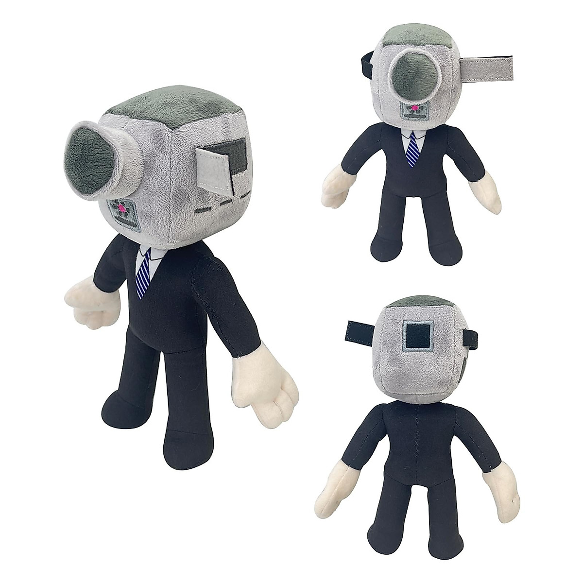 Qabfwe Skibidi Toilet Plush, 11" Speakerman Bosses Plushies Toys Skibidi Toilet Head Plushies Toys for Fans and Friends Beautifully Stuffed Animals Doll Gifts (6pcs)