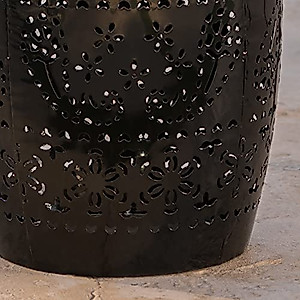 Christopher Knight Home Ruby Outdoor 12" Iron Side Table, Black