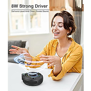 Ortizan Bluetooth Shower Speaker, IPX7 Waterproof Wireless Speaker with LED Light, 8W Loud Sound, 24H Playtime, Floating, Portable Mini Speakers for Kayak, Beach, Biking, Gifts for Men, Women