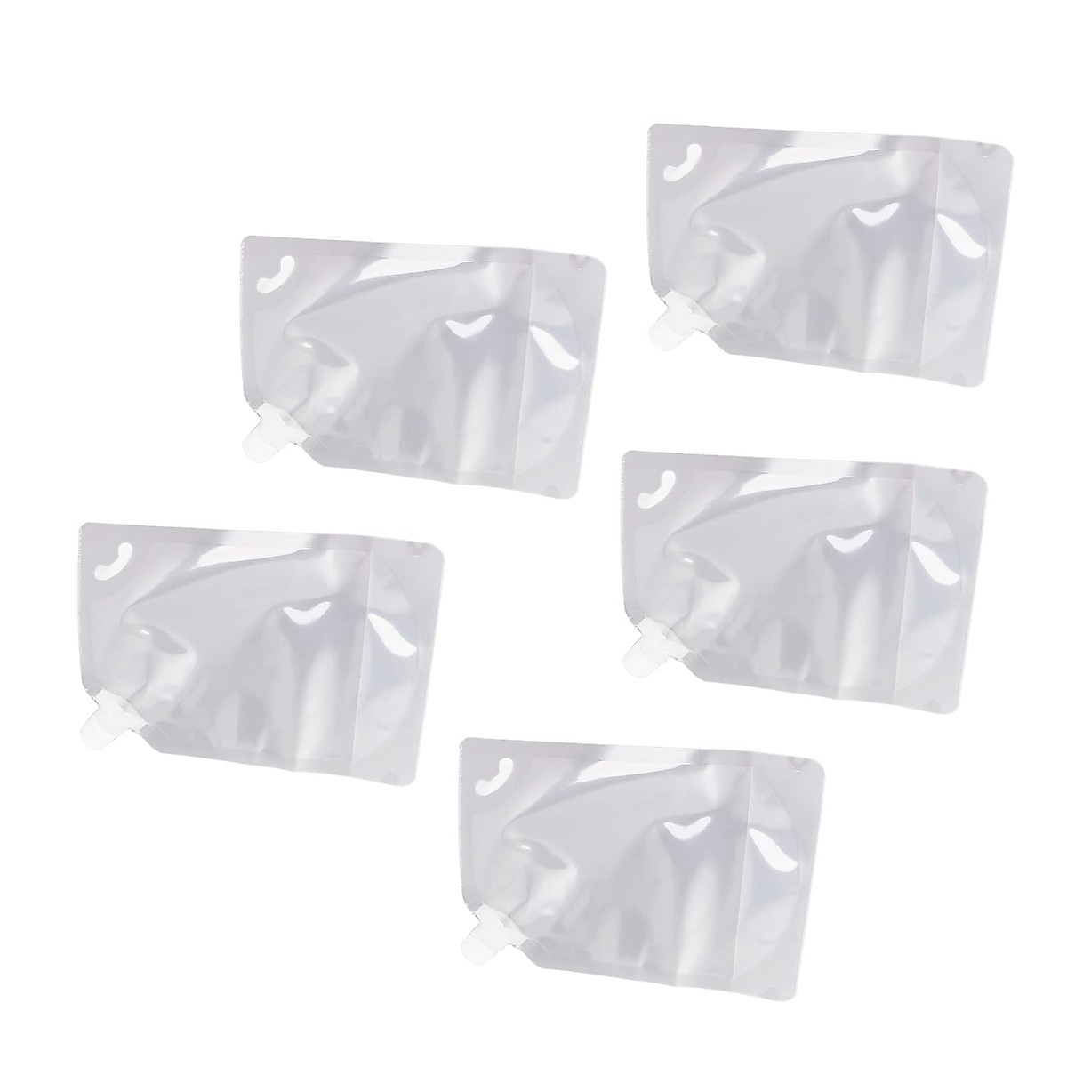 5Pcs Cereal Rice Storage Bag,Grain Sealed Storage Bag,Reusable Transparent Grain Storage Bag Airtight Grain Storage Containers with Lids for Rice Cereals Flour Nuts(1kg)