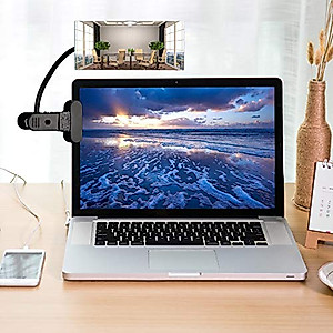 Gosear Security Convex Mirror,Computer Rearview HD Mirror,Clip On Cubicle Mirror for Personal Safety and Security Desk Rear View Monitors or Anywhere (6.69"*2.95"Rectangle)