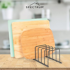 Spectrum Dish Drying Rack for Kitchen Counter, Euro Kitchen Organizer (Industrial Gray) - Space-Saving Dish Rack Holder - Dish Drainer for Pots & Pans, Plates, Cutting Boards, Serving Trays & Lids