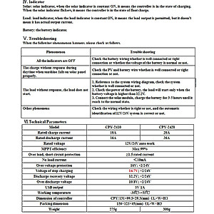Jeanoko MPPT Solar Panel Regulator Power Generation Controller Intelligent Protection Regulator CPY Control Board for Digital Products 12V / 24V 10A