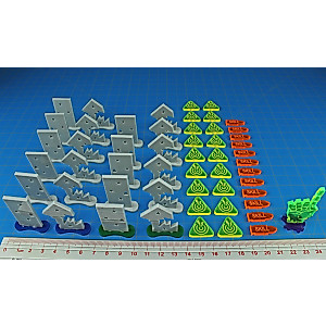 LITKO Zombie Game Set | Compatible with Zombicide | Prison Cell Door | Locked Door | Unlocked | Objective | 1st Player | Born Leader | Skill Bullet | Noise | Smashed | Mall | 55 Pack (Base Game)