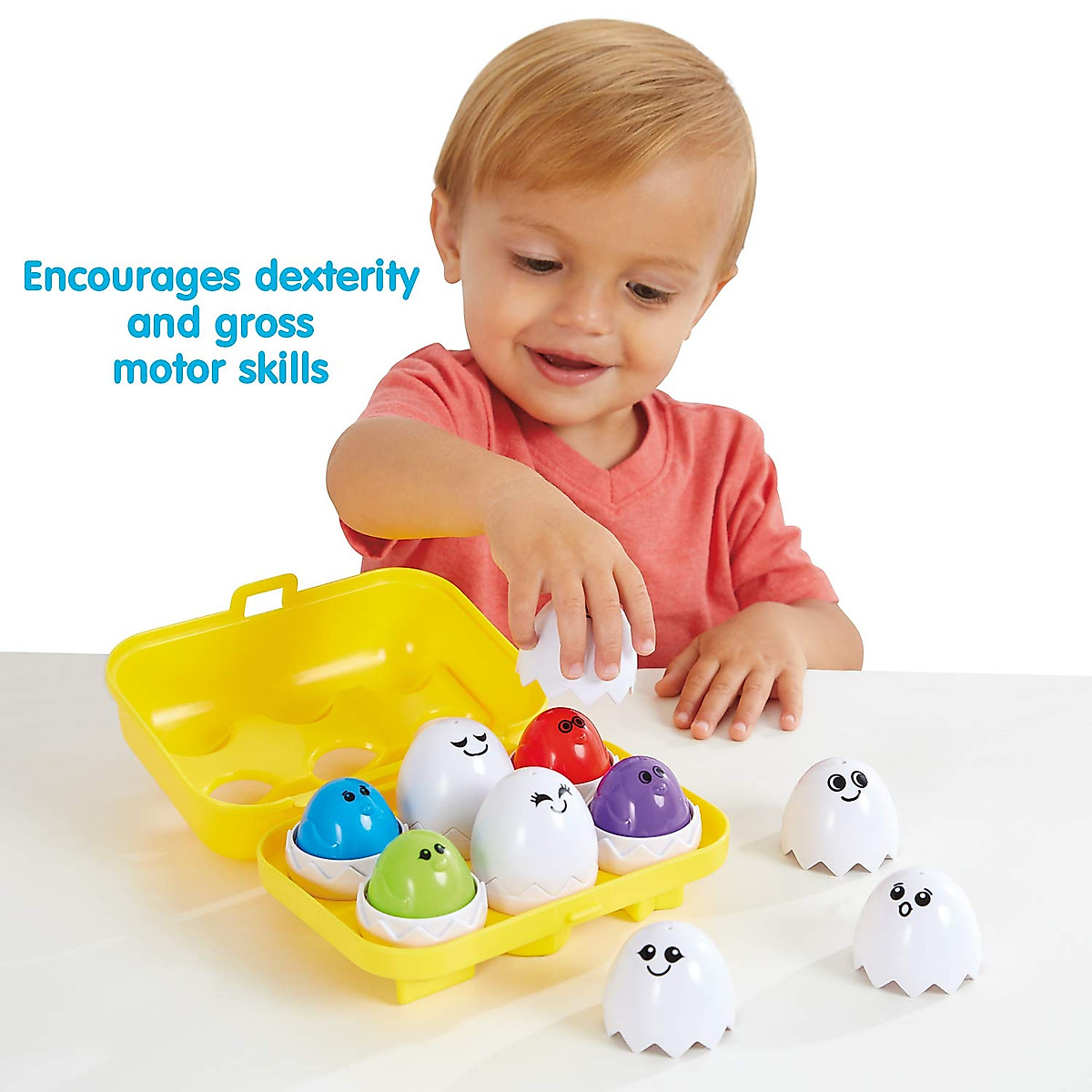 Kidoozie Peek N Peep Eggs - Mentally Stimulating Sorting & Stacking Toy for Ages 1 and Up - A Fun Way to Build Hand-Eye Coordinaton!