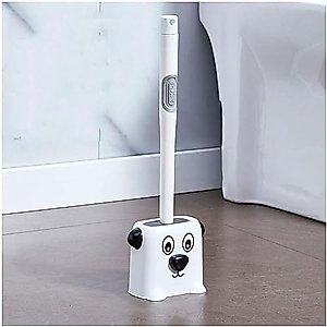 Creative Toilet Brush Hydraulic Silicone Toilet Cleaner Brush Wall Mount Floor Dual Use Toilet Bowl Brush and Stand Set