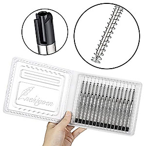Nekigoen Parker Compatible Ballpoint Pen Refills Work for Most Brands Pens with Smooth Writing, Waterman Compatible Spring Refill Replaceable Twist Action Medium Point Refills 1.0mm Pack of 15 (Black)