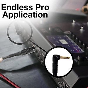 COLUBER CABLE Right Angle XLR Female to Right Angle 1/4" TS - 6 Feet - Black - Pro 3-Pin Microphone Connector for Powered Speakers, Audio Interface or Mixer for Live Performance & Recording