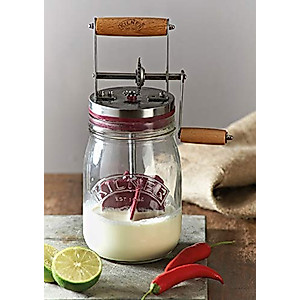 Kilner Vintage Glass Butter Churn; Delicious Homemade Butter in as Little as Ten Minutes; Large 34-Fluid Ounce Capacity Butter Churner, 1 EA