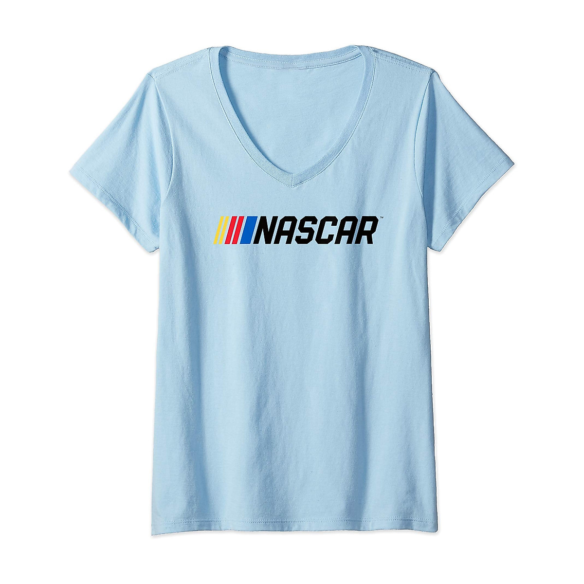 Womens Nascar Full Logo V-Neck T-Shirt