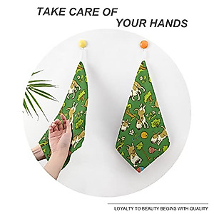 Lurnise Hand Towel Dog Tree Hand Towels Dish Towel Lanyard Design for Bathroom Kitchen Sports