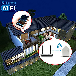 Bluetooth Mesh Smart Bridge Smart Hub Connect to Wi-Fi, Only Work for HaoDeng Bluetooth Mesh Smart Devices, Enables Remote Access to the Bluetooth Smart Lighting, Compatible with Alexa, Google Home