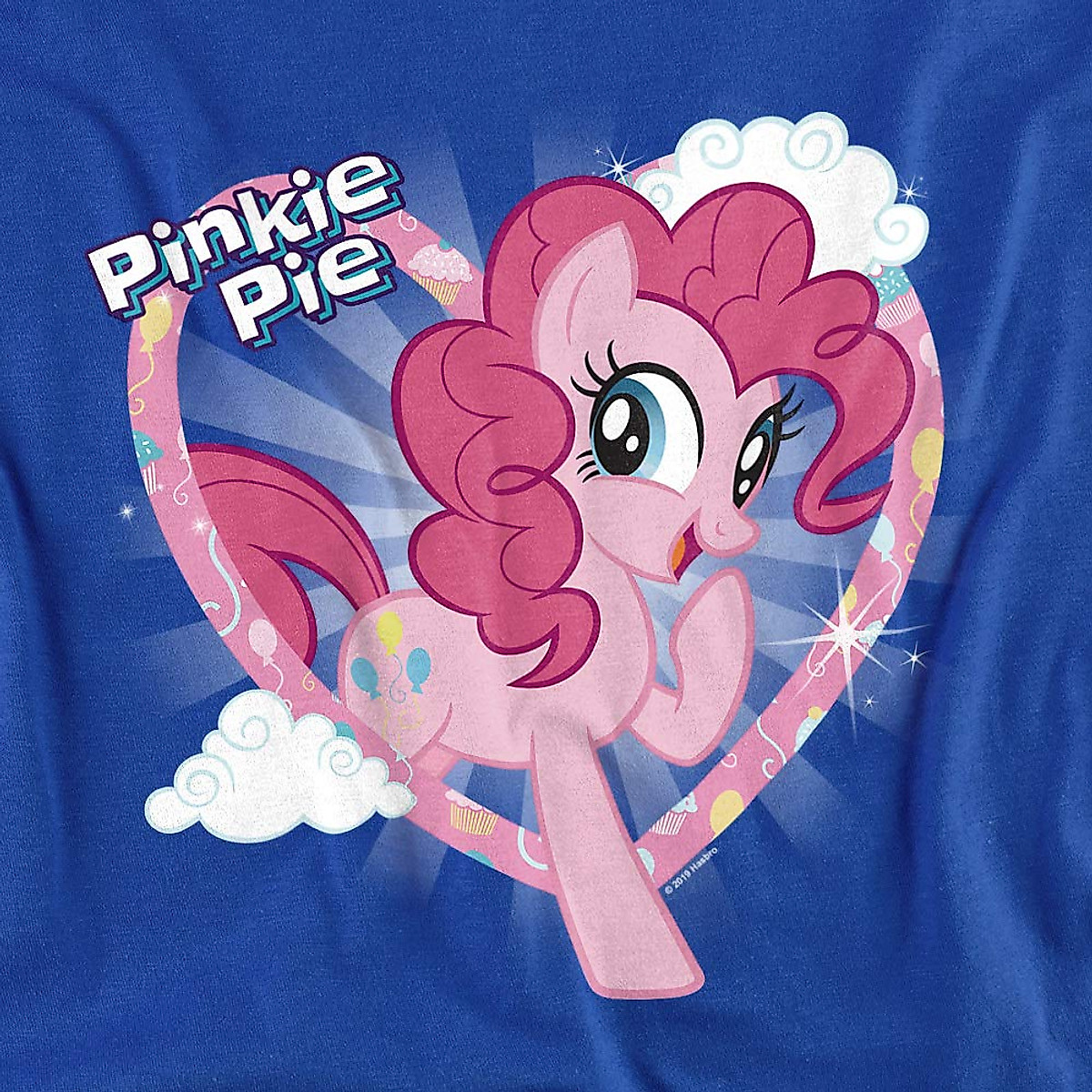 My Little Pony TV Pinkie Pie Unisex Adult T Shirt for Men and Women, Royal, 2X-Large