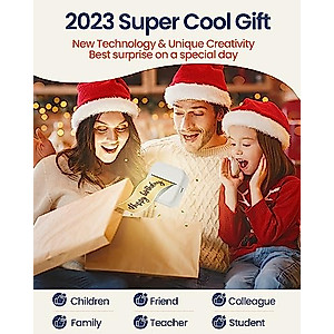 memolife M02L Mini Inkless Sticker Printer - Inkless Printer for iOS & Android, Bluetooth Printer with 1 Roll Non-Adhesive Paper, Mini Pocket Printer for DIY Creation, Study Notes, Mini Photo Printer