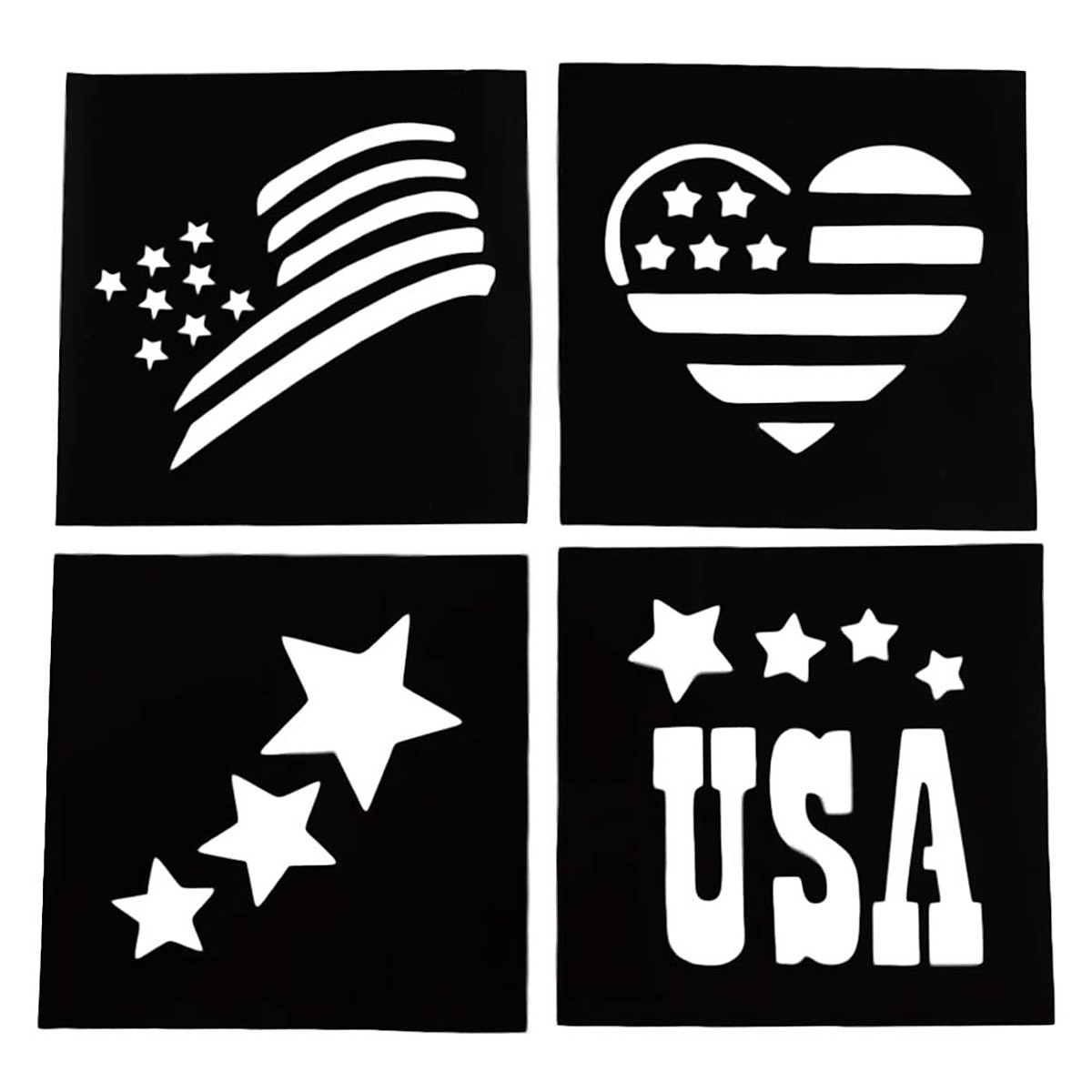 USA Colors Mini Face Paint Kit. Includes Blue Red & White Makeup