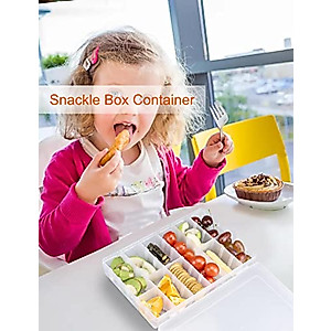 Sjqecyfv Tackle Box Organizer 18 Grids Plastic Craft Box Organizer Bead Organizer Clear Fishing Box with Dividers, 1 Pack