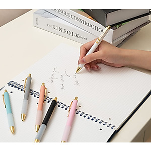 HuoHuair Pens, Pens Fine Point Smooth Writing Pens, Personalized Ballpoint Pens Bulk, Flair Colorful Pens, Black Ink 1.0 mm Journaling Pen, Office Supplies for Women & Men, Note Taking