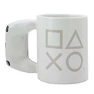 Paladone Playstation Shaped Ceramic Coffee Mug | PS5 Accessories Novelty Gifts (PP9403PS), Multicolor