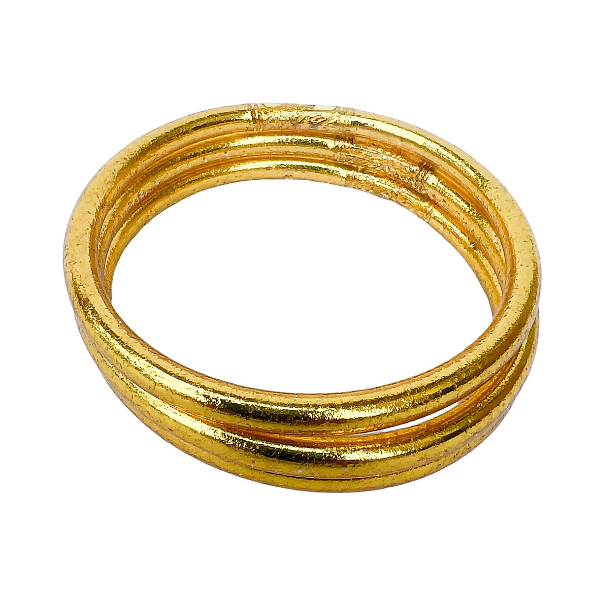 EMME Bangles EVERYDAY RAIN OR SHINE BRACELETS THAI - 3 Piece Set (Light Gold, Medium)