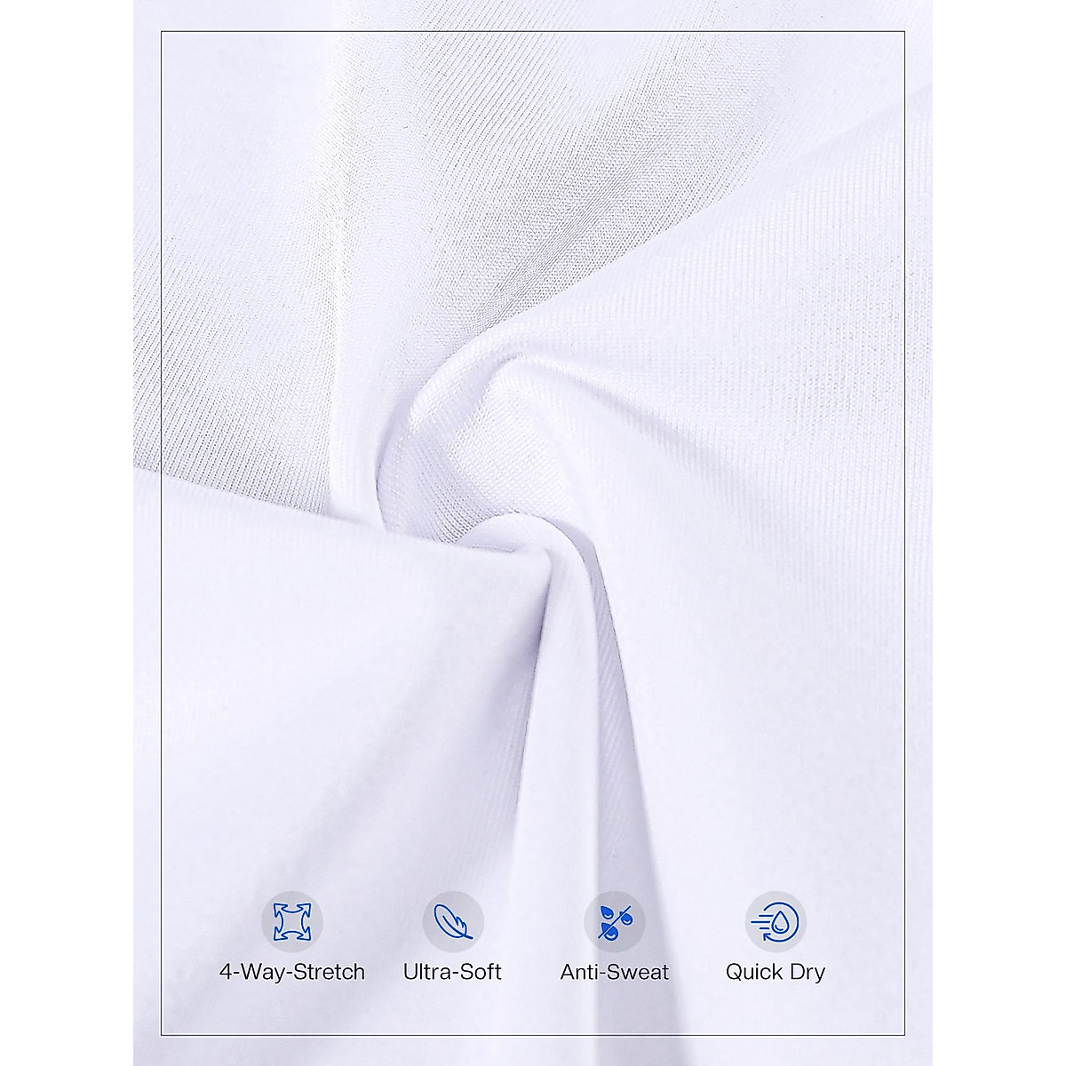 ARSUXEO Men's Compression Tights Running Pants Baselayer Legging K3 White Size Medium